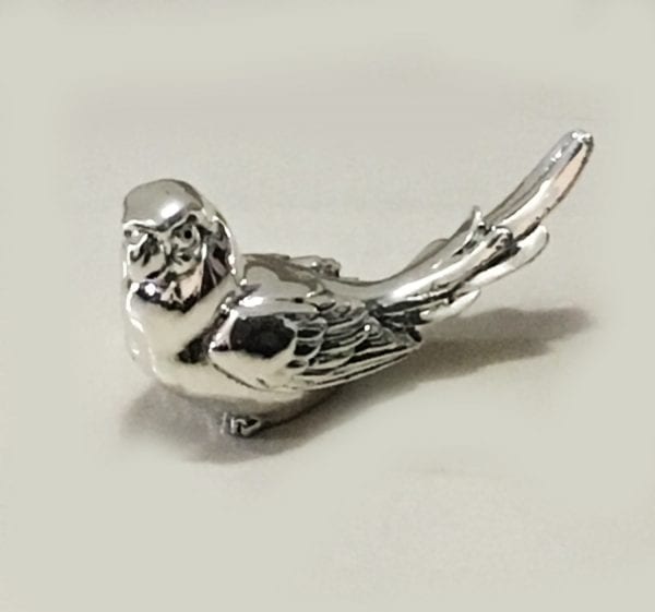 Buy Silver Parrot Gift in a sitting pose | 5.7″ - BELIRAMS SILVER GIFTS