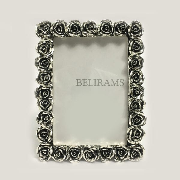 Silver Rose Flower Picture Frame | BELIRAMS SILVER GIFTS