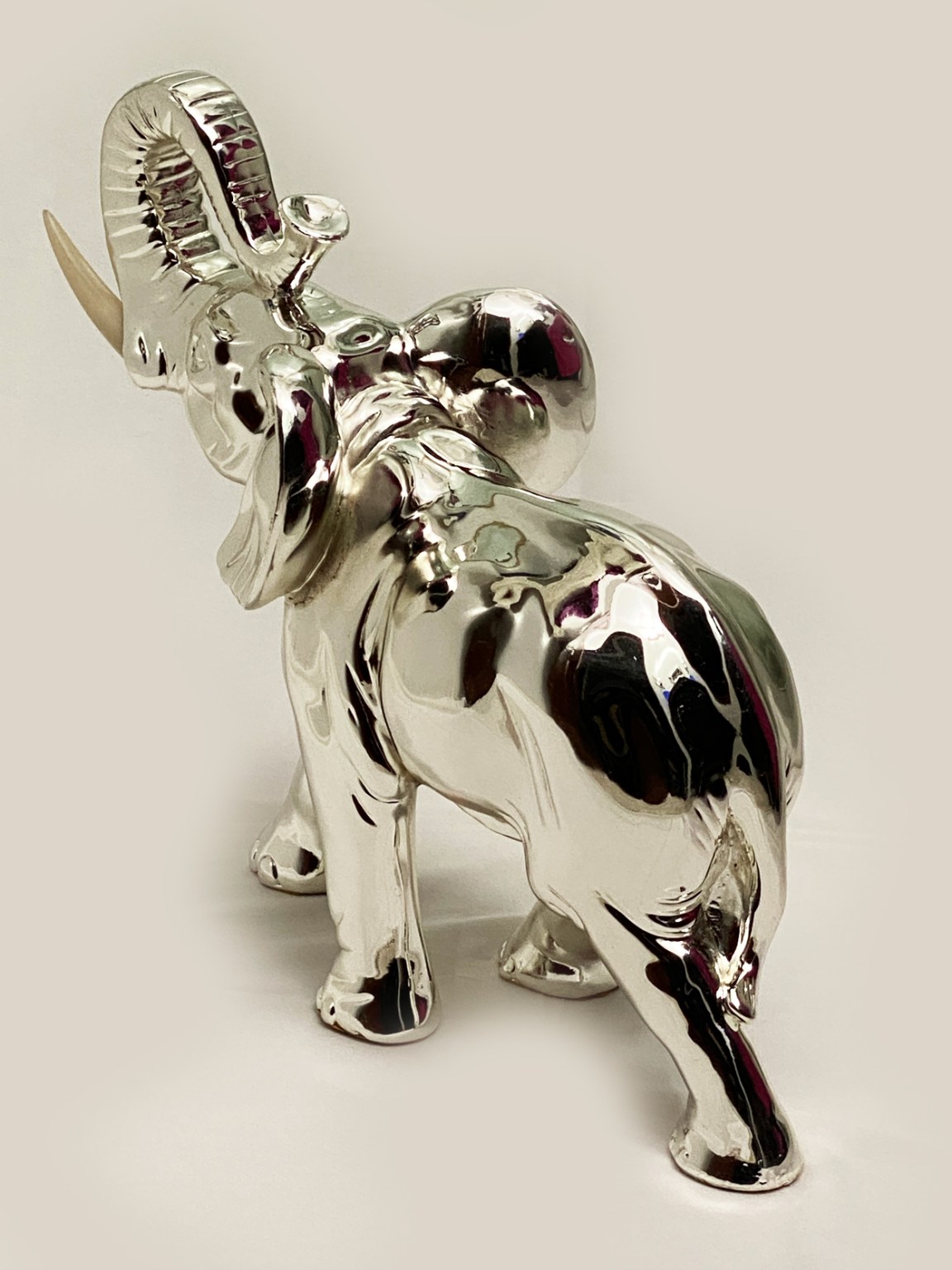 Large Silver Elephant High Polish | BELIRAMS SILVER GIFTS