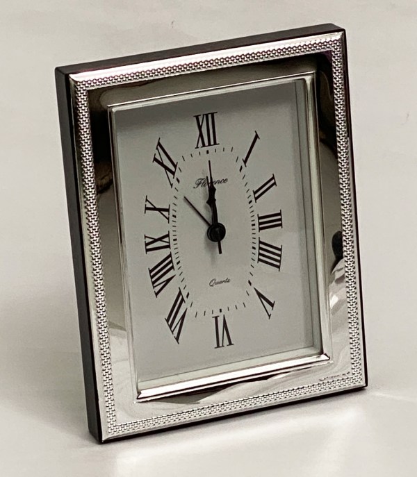 925 Silver Frame Table Clock Plain | BELIRAMS SILVER GIFTS