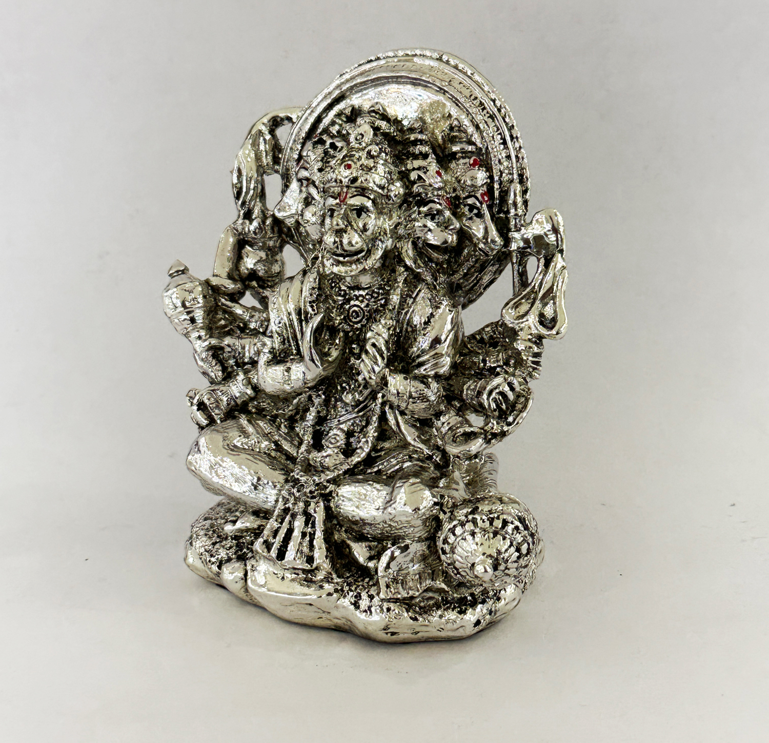 Buy Silver Hanuman Statue with Pahar | BELIRAMS SILVER GIFTS